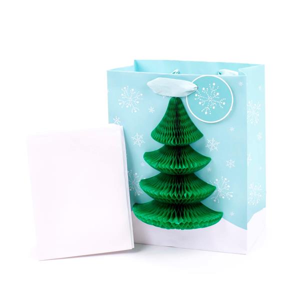 Hallmark Holiday Medium Gift Bag with Tissue Paper (Honeycomb Tree ...